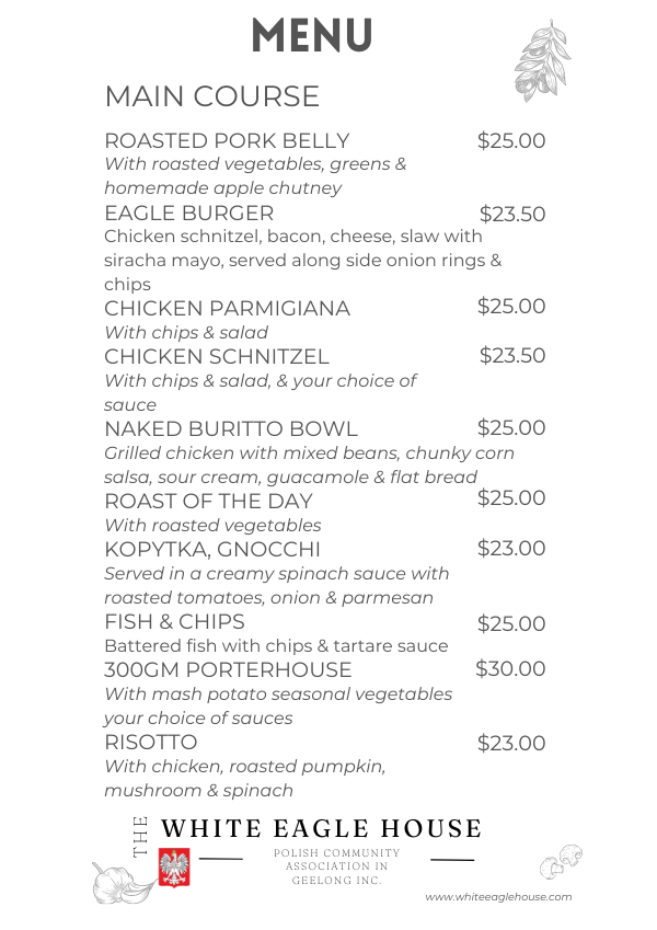 Bistro - White Eagle House